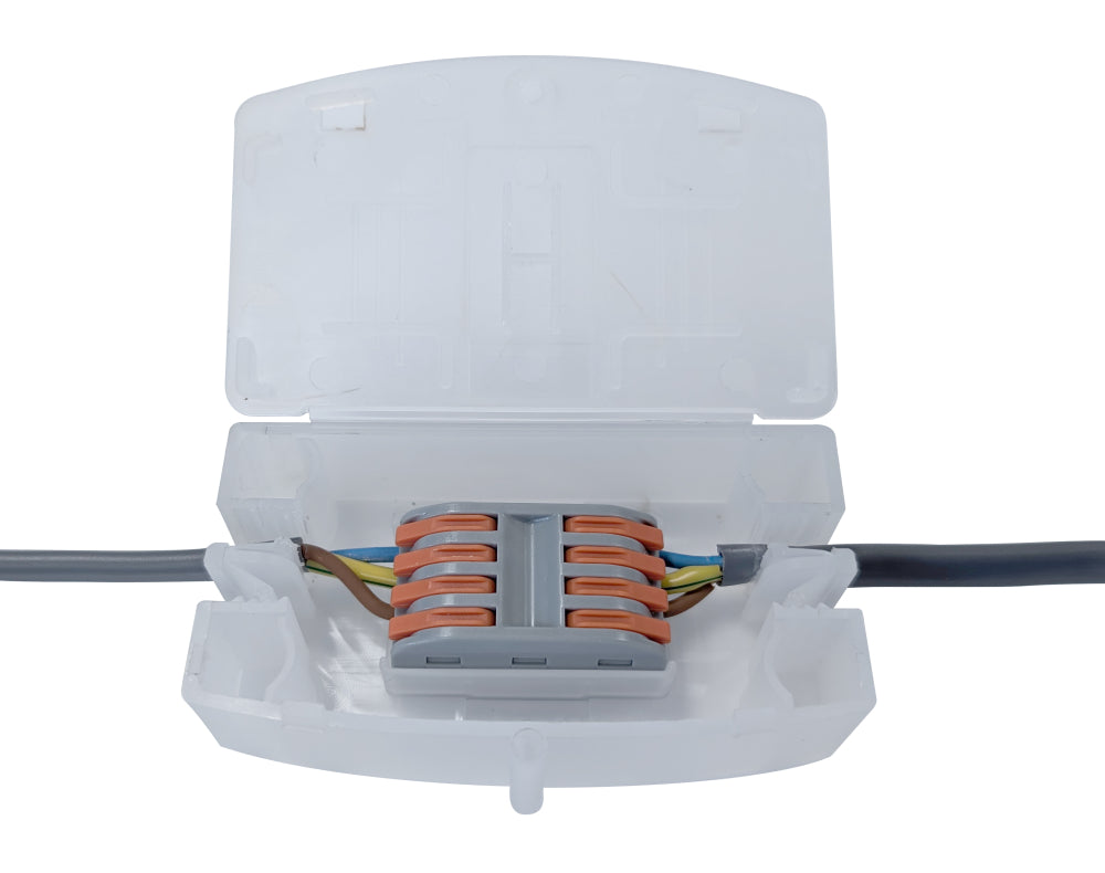 Deligo Fast-Fix Choc Box Enclosure with 32A 4 Pole Lever Splice Connec ...